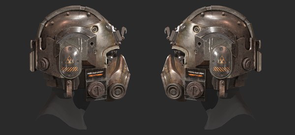 3D Low Poly Post-apocalyptic Helmet - TurboSquid 1968687