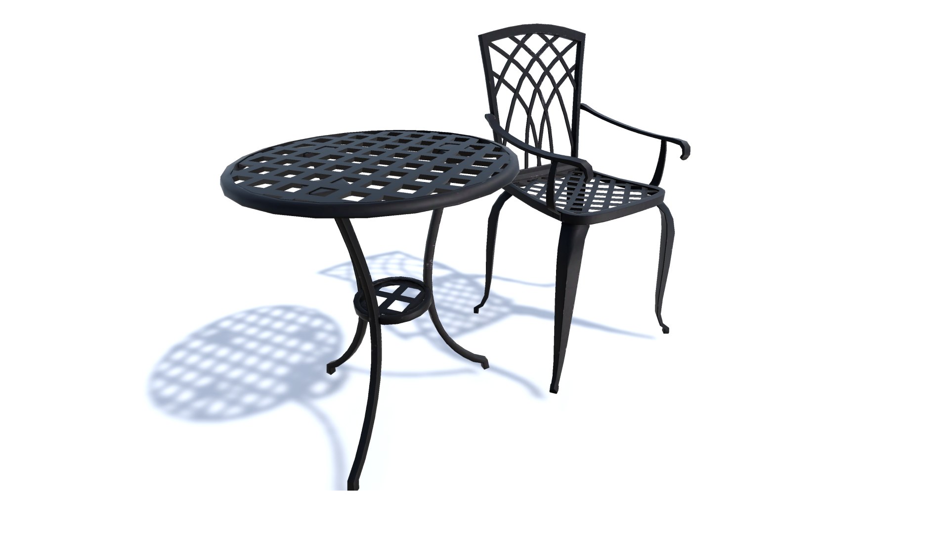3D Balcony Bistro Set - TurboSquid 2178536
