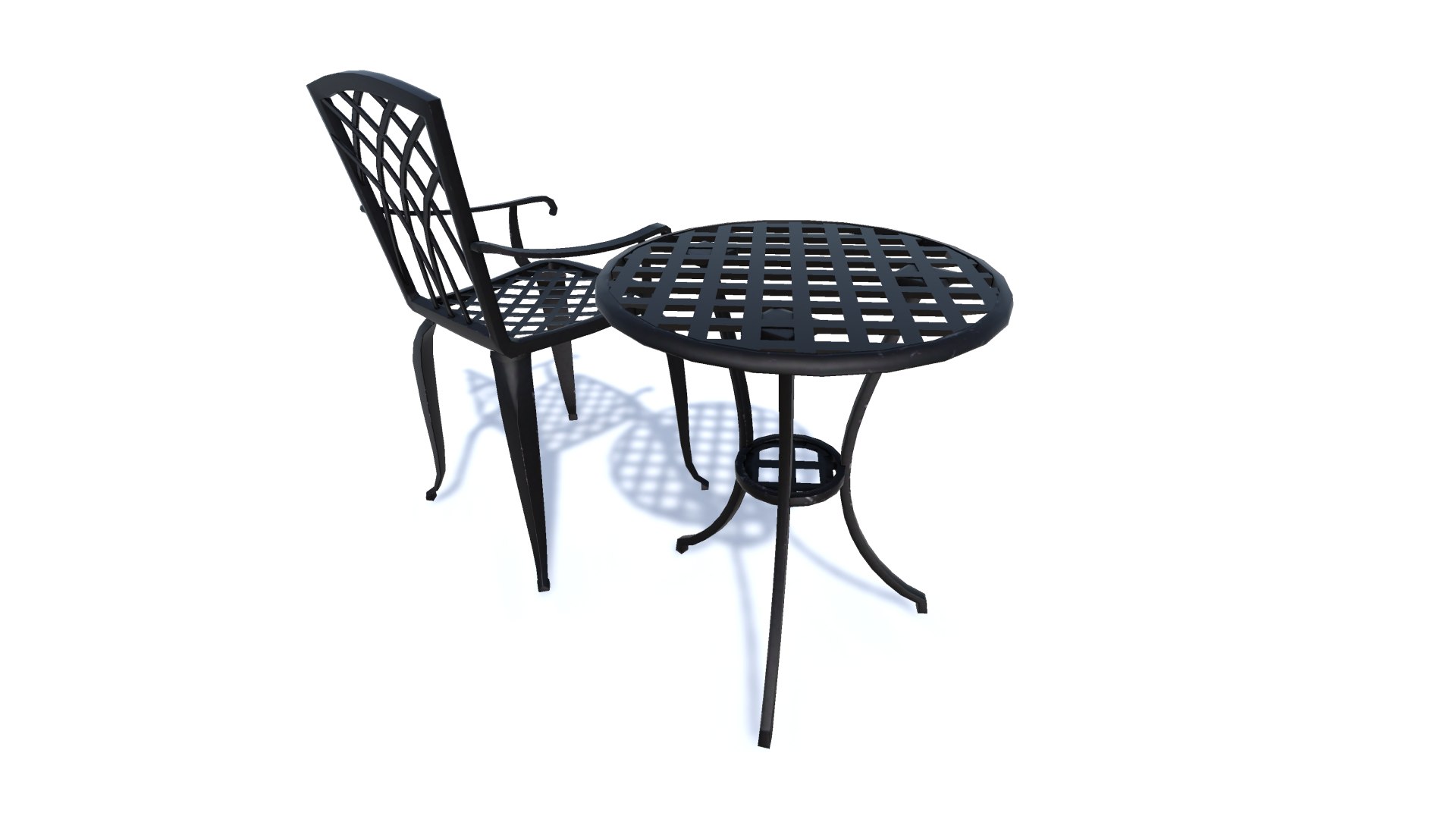 3D Balcony Bistro Set - TurboSquid 2178536
