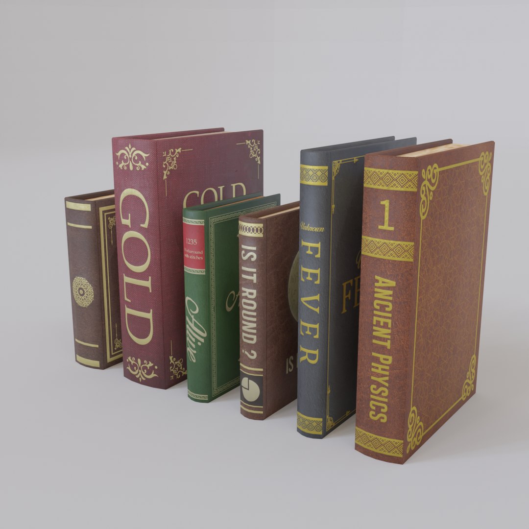 Book Collection Game Ready 3D Model - TurboSquid 1857084