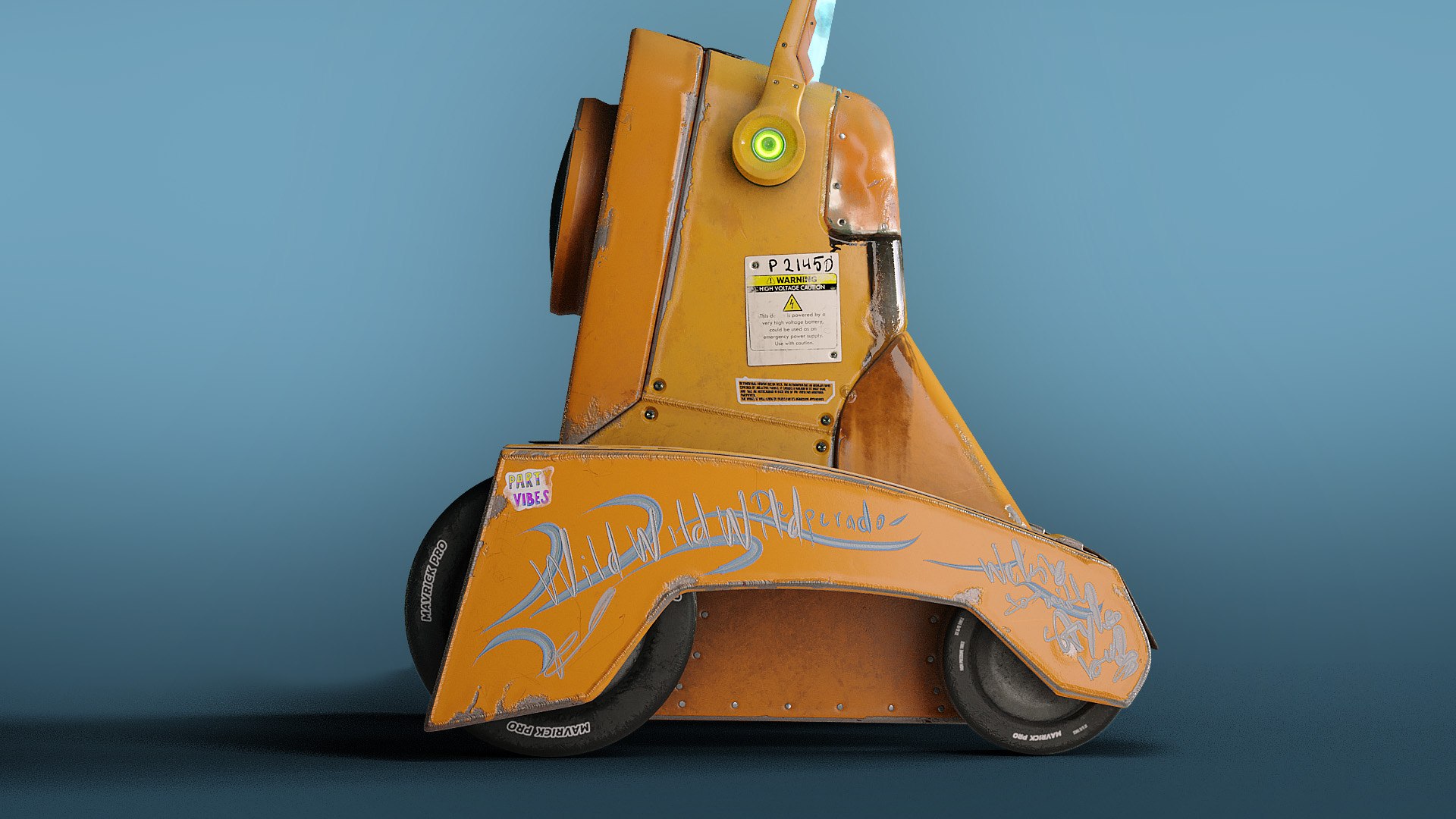 3D Cute Orange Rover Robot - Game And Film Ready - TurboSquid 1793726