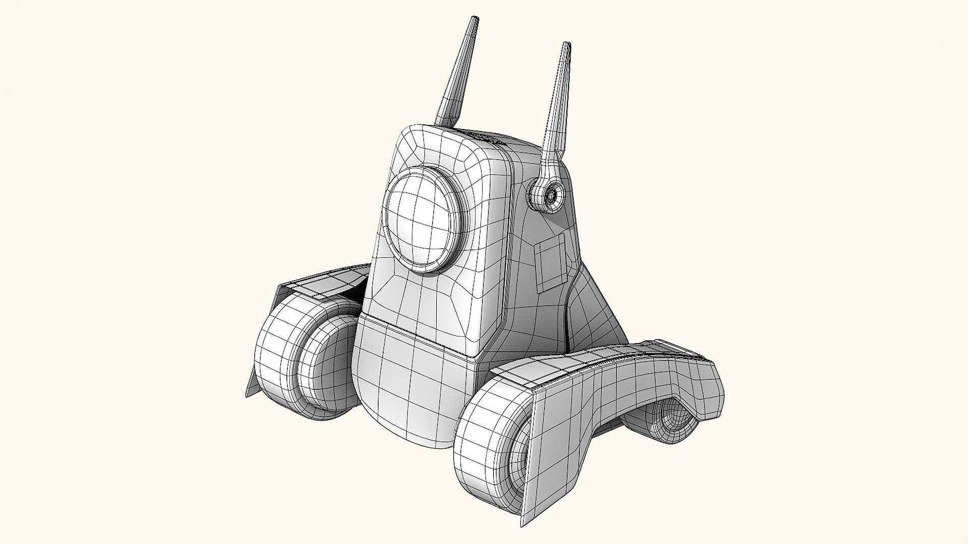 3D Cute Orange Rover Robot - Game and Film Ready - TurboSquid 1793726