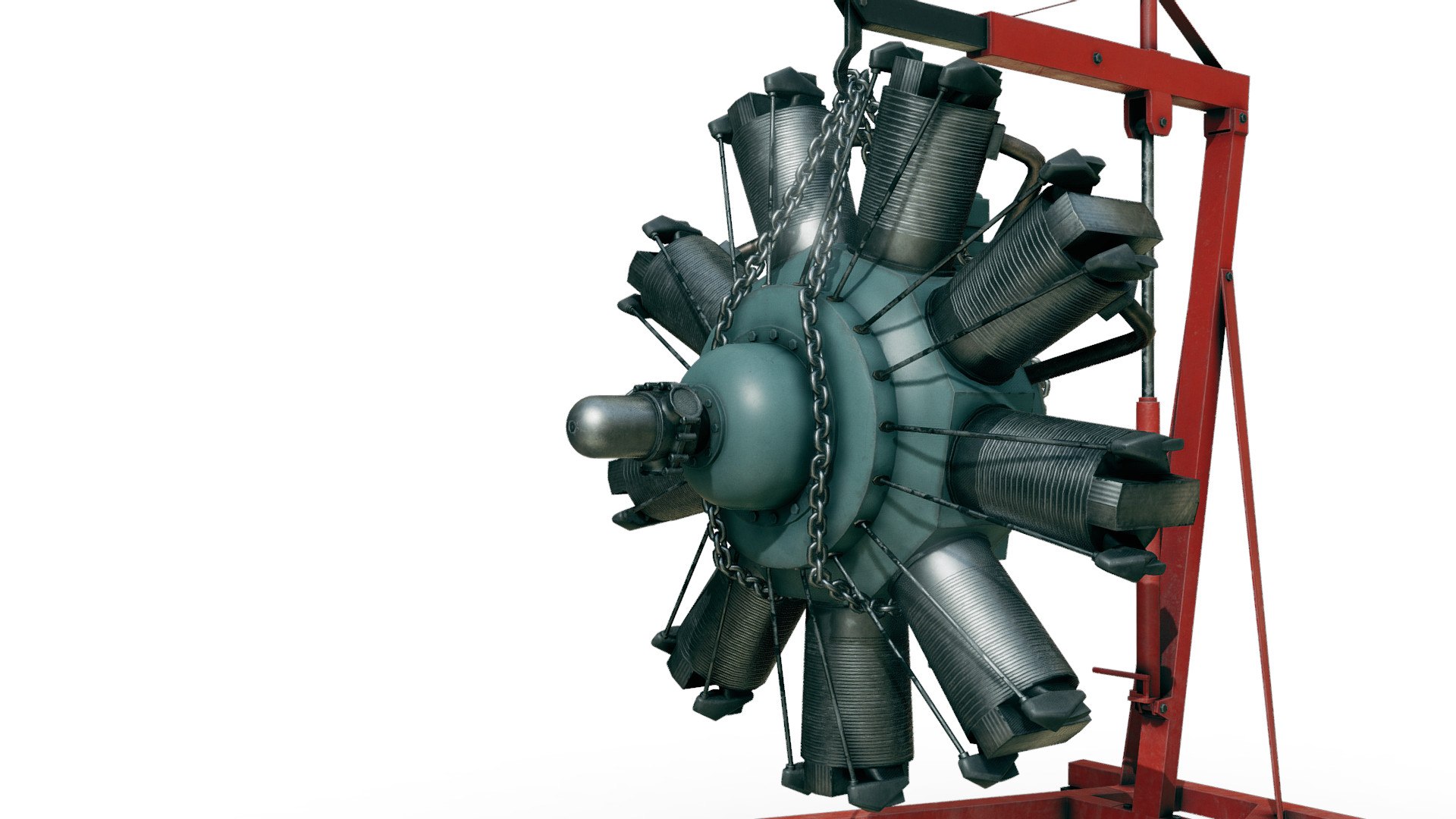 Radial Engine 3D Model - TurboSquid 2104399