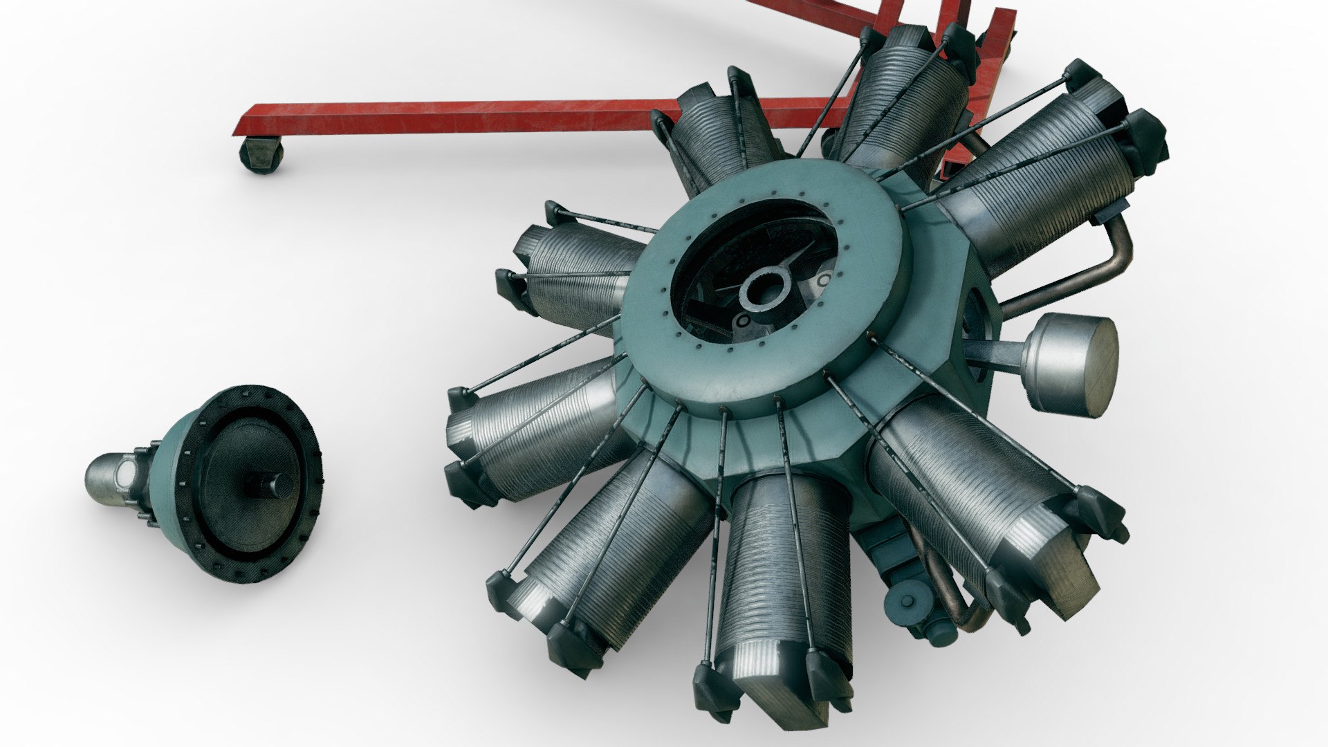 Radial Engine 3D Model - TurboSquid 2104399