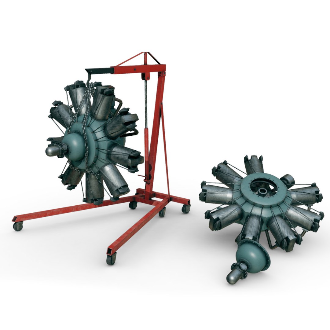 Radial Engine 3D Model - TurboSquid 2104399