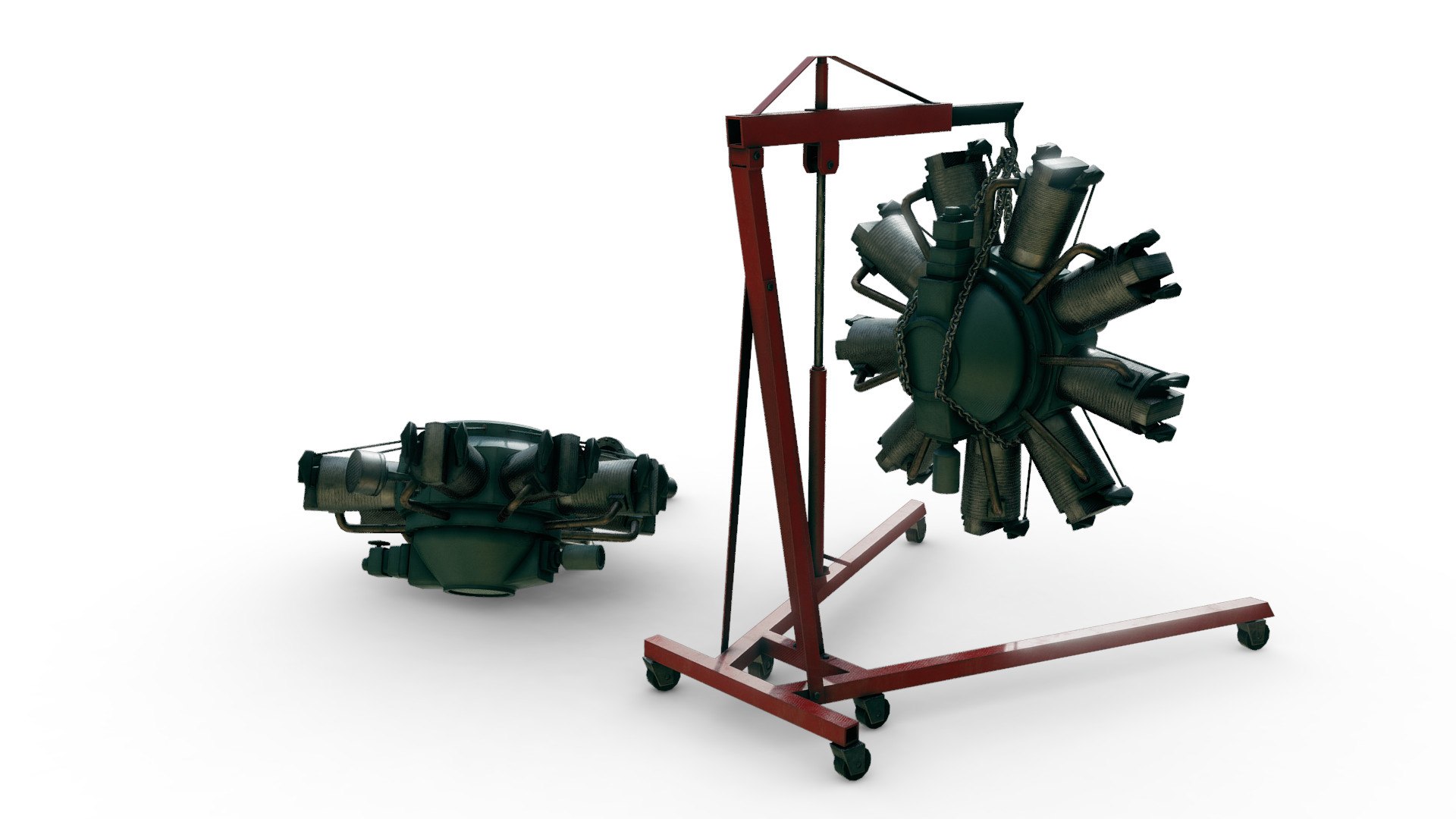 Radial Engine 3D Model - TurboSquid 2104399