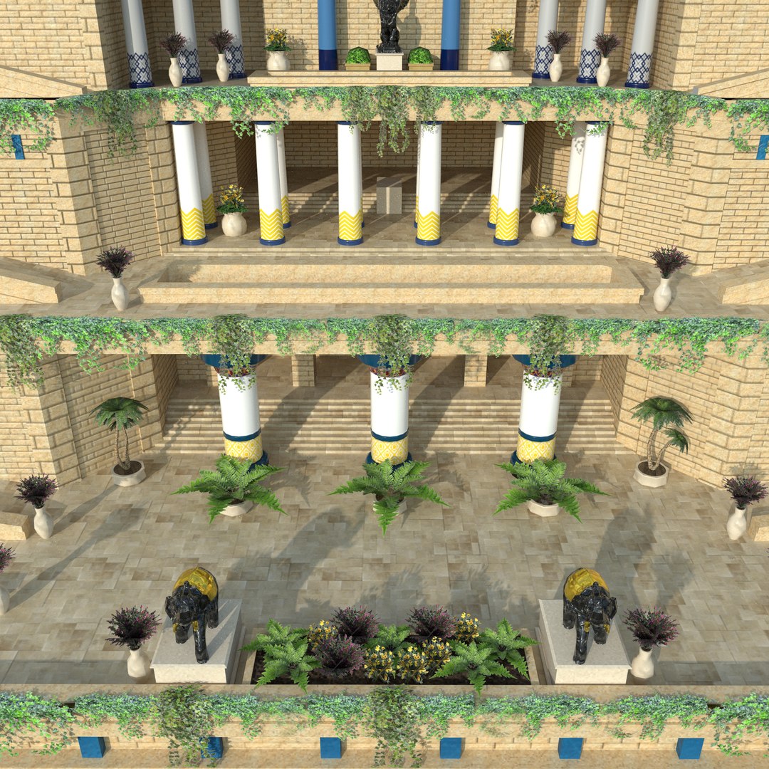 3D Hanging Gardens Babylon Model - TurboSquid 1218731