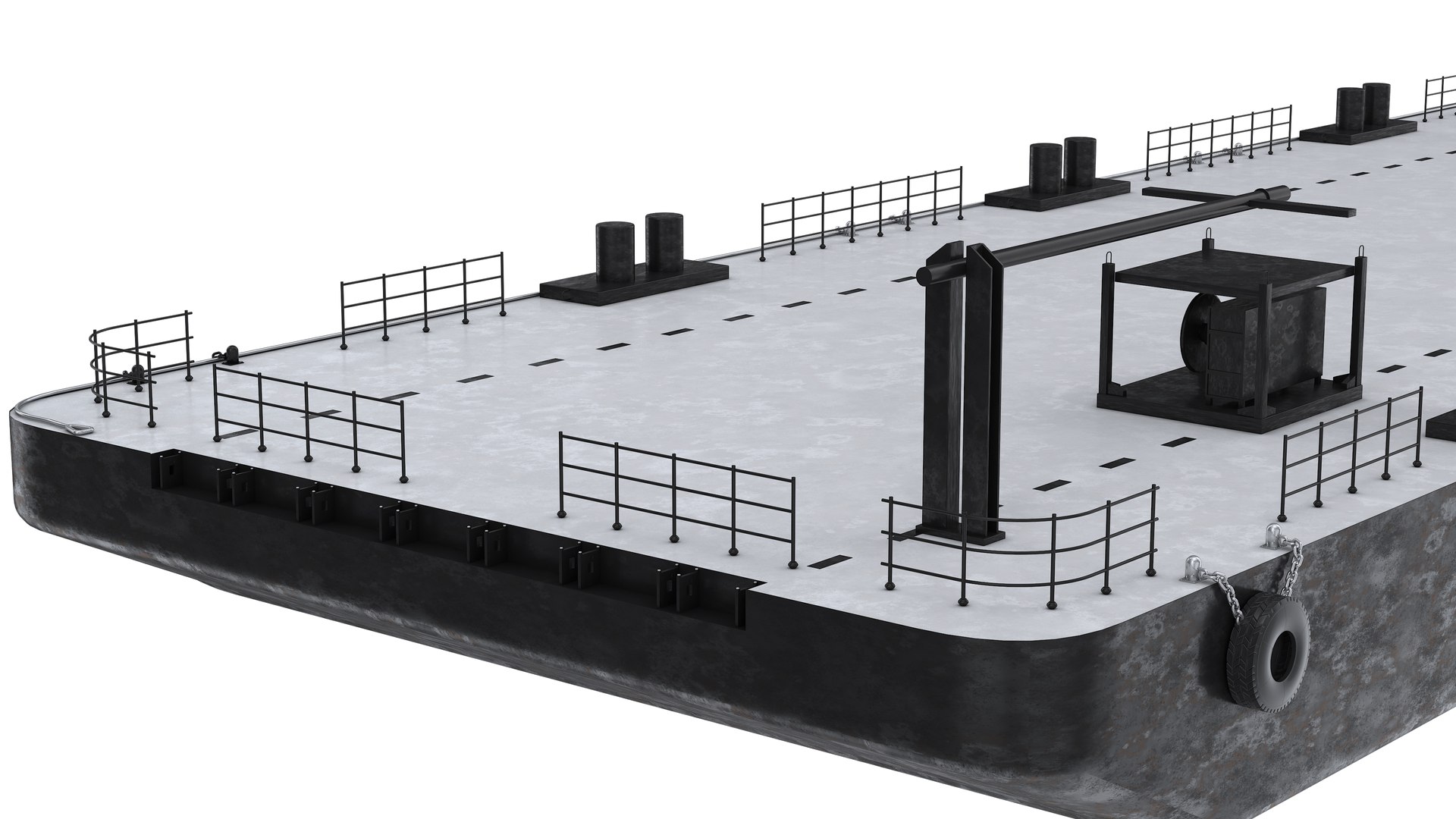 Flat Top Barge 3D - TurboSquid 2316568