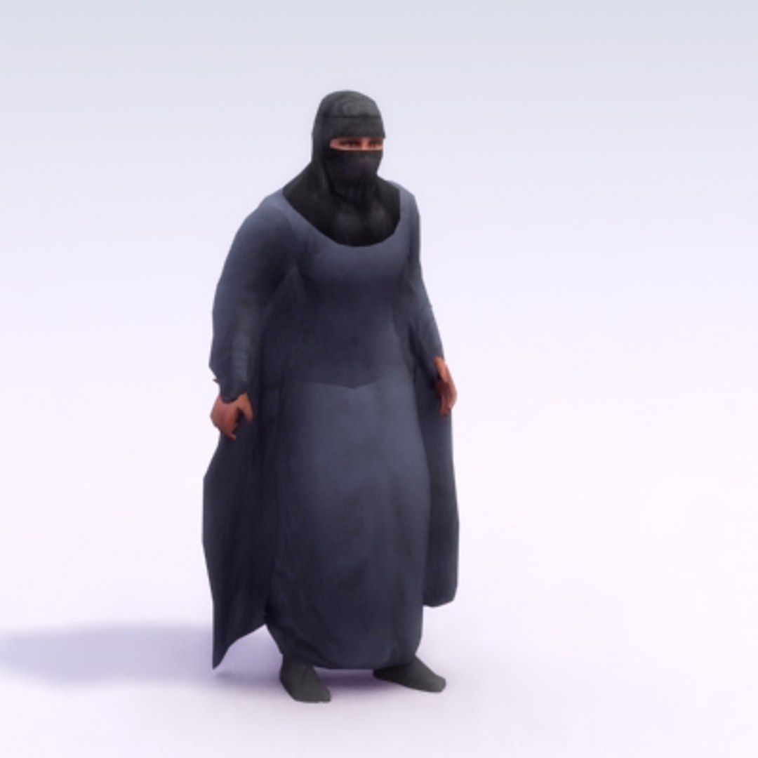 3d Arab Female Rigged Model