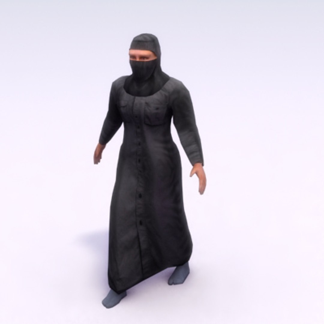 3d Arab Female Rigged Model