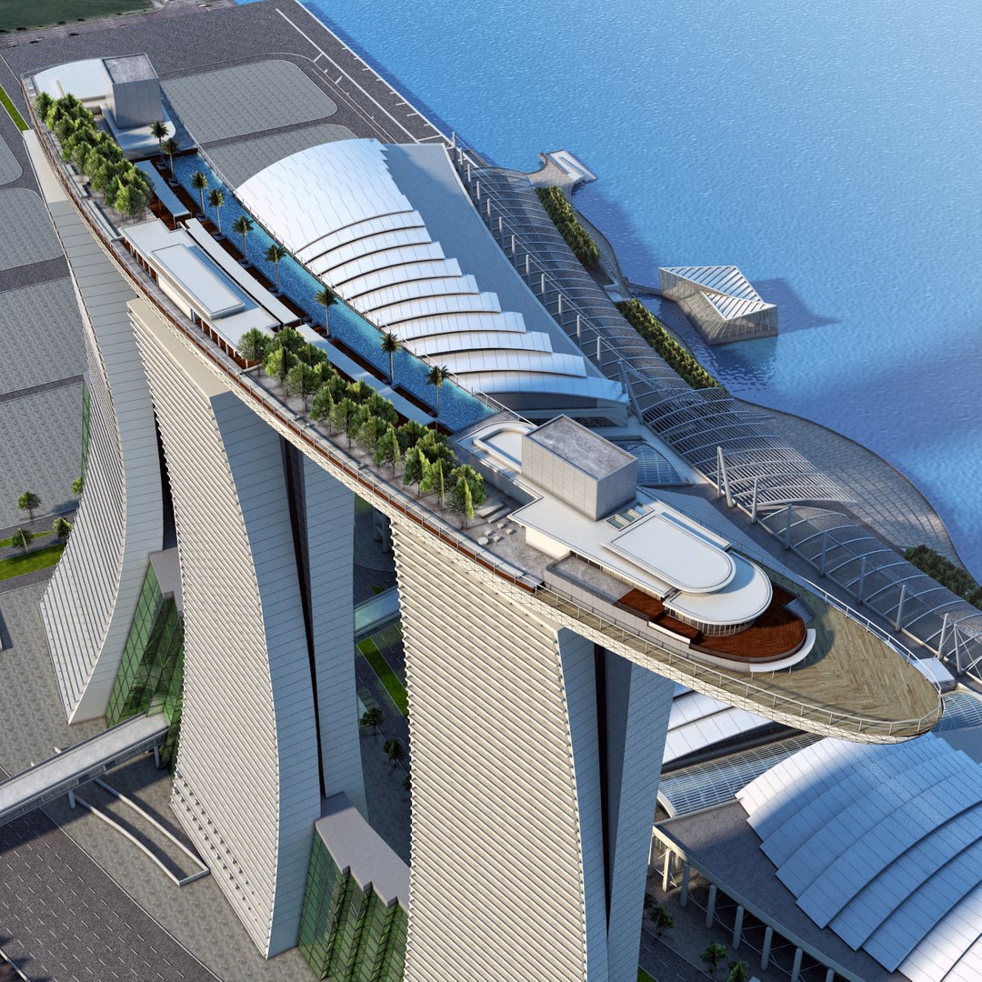 3D Model Marina Bay Sands Mbs - TurboSquid 1162925