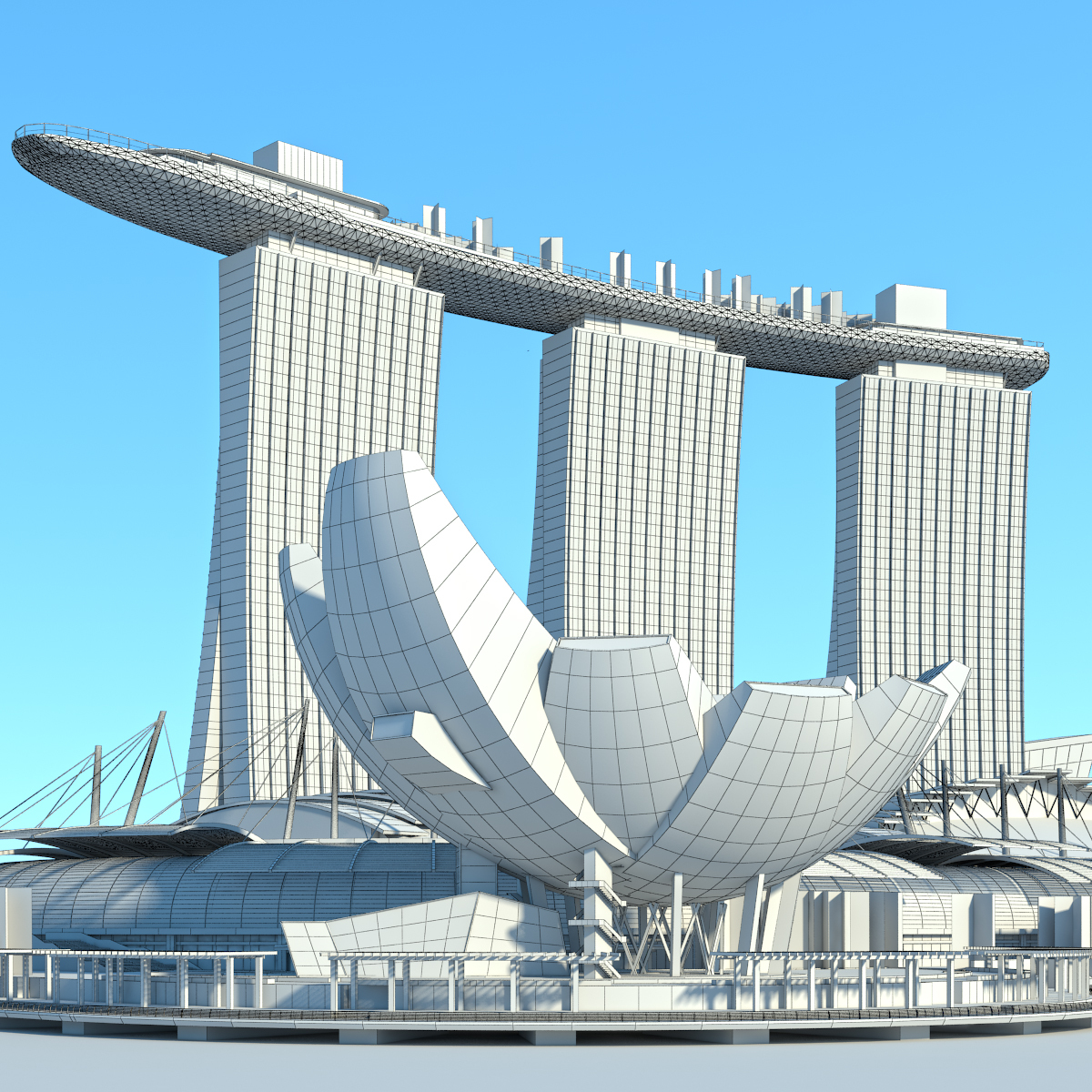 3D model marina bay sands mbs - TurboSquid 1162925