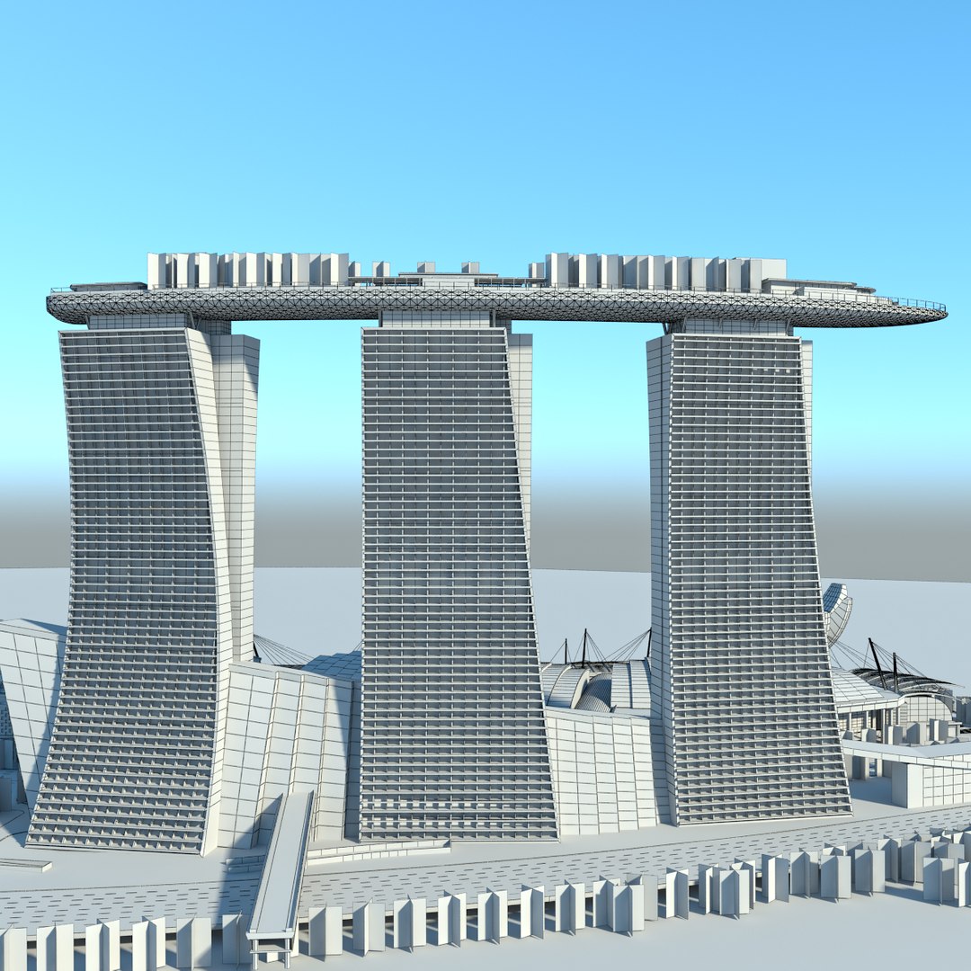 3D Model Marina Bay Sands Mbs - TurboSquid 1162925