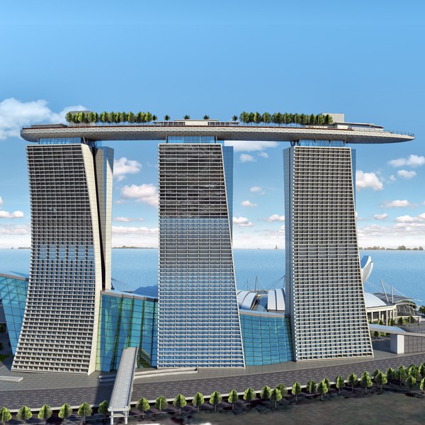 modelo 3d Singapur Marina Bay Sands MBS - TurboSquid 1162925
