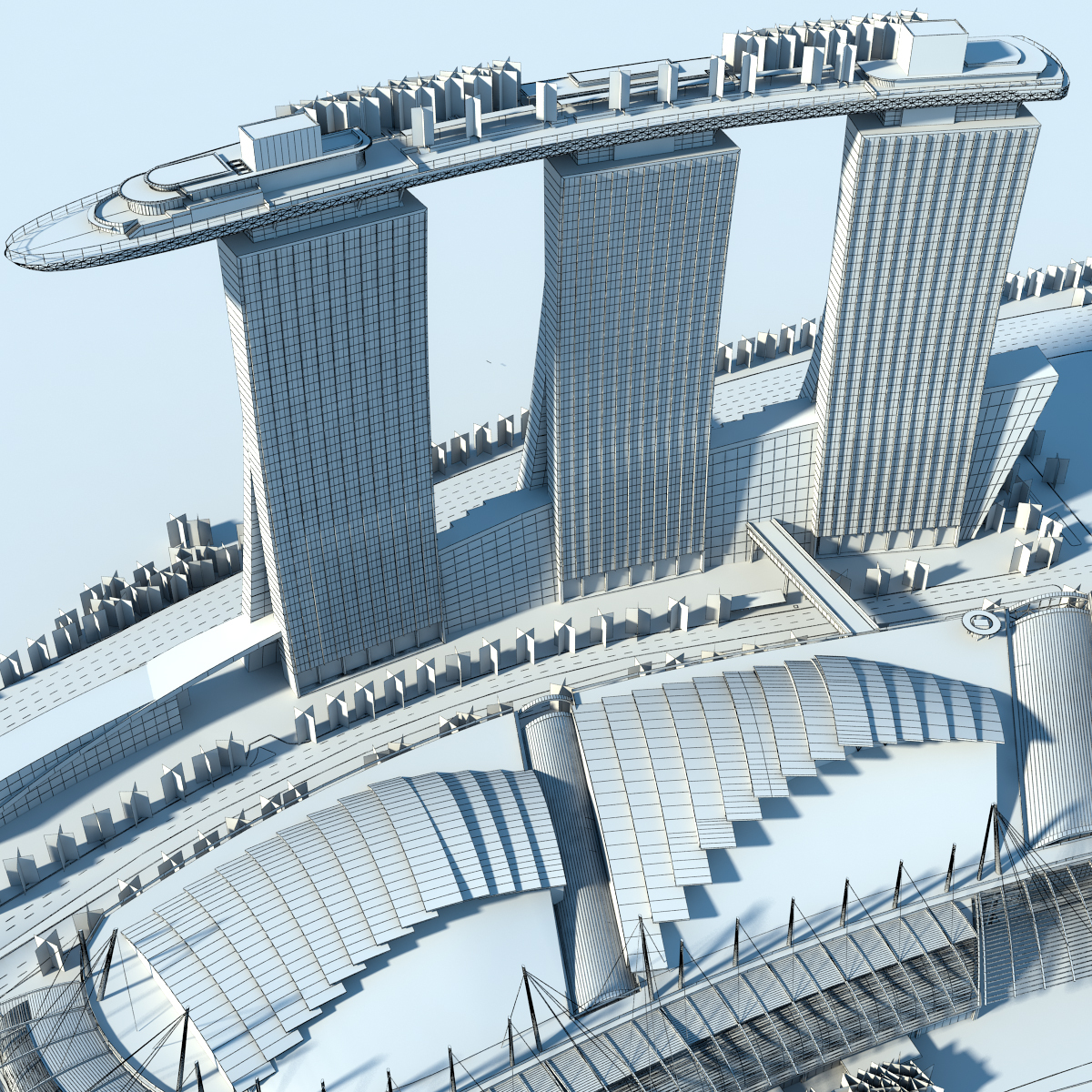 modelo 3d Singapur Marina Bay Sands MBS - TurboSquid 1162925
