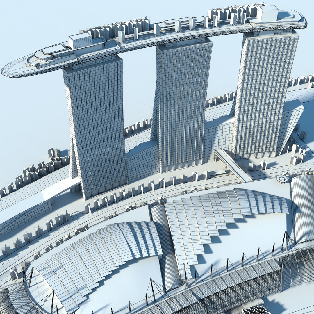 3D model marina bay sands mbs - TurboSquid 1162925