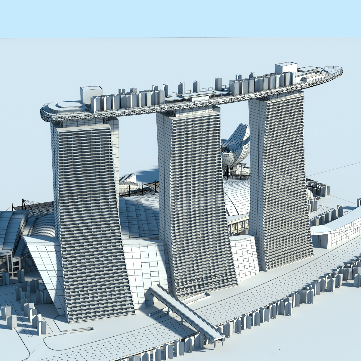 3D model marina bay sands mbs - TurboSquid 1162925