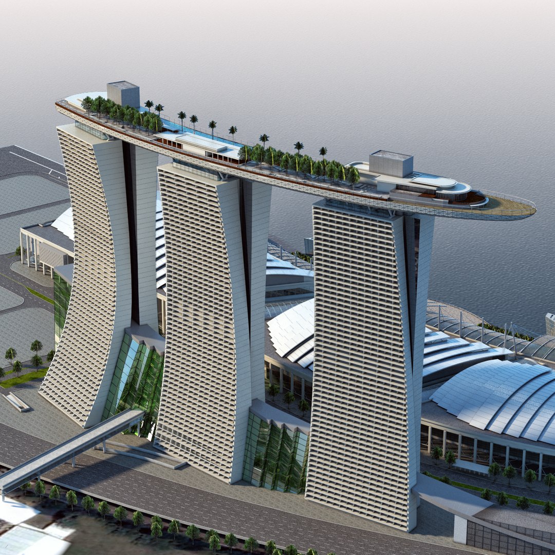3D Model Marina Bay Sands Mbs - TurboSquid 1162925