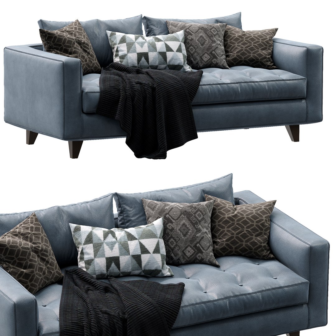 3D leather sofa willy slim - TurboSquid 1637685