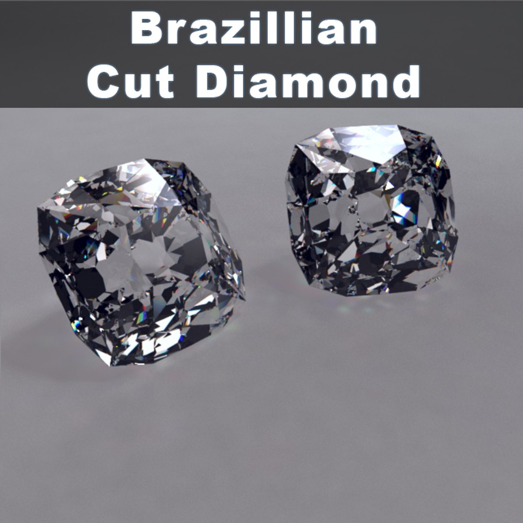 Brazilian Cut Diamond 3d Max