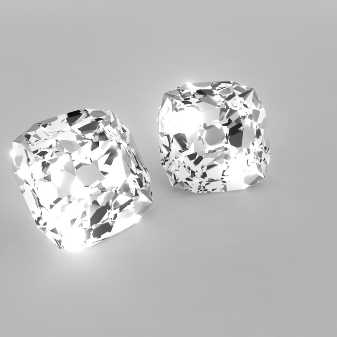 Brazilian Cut Diamond 3d Max