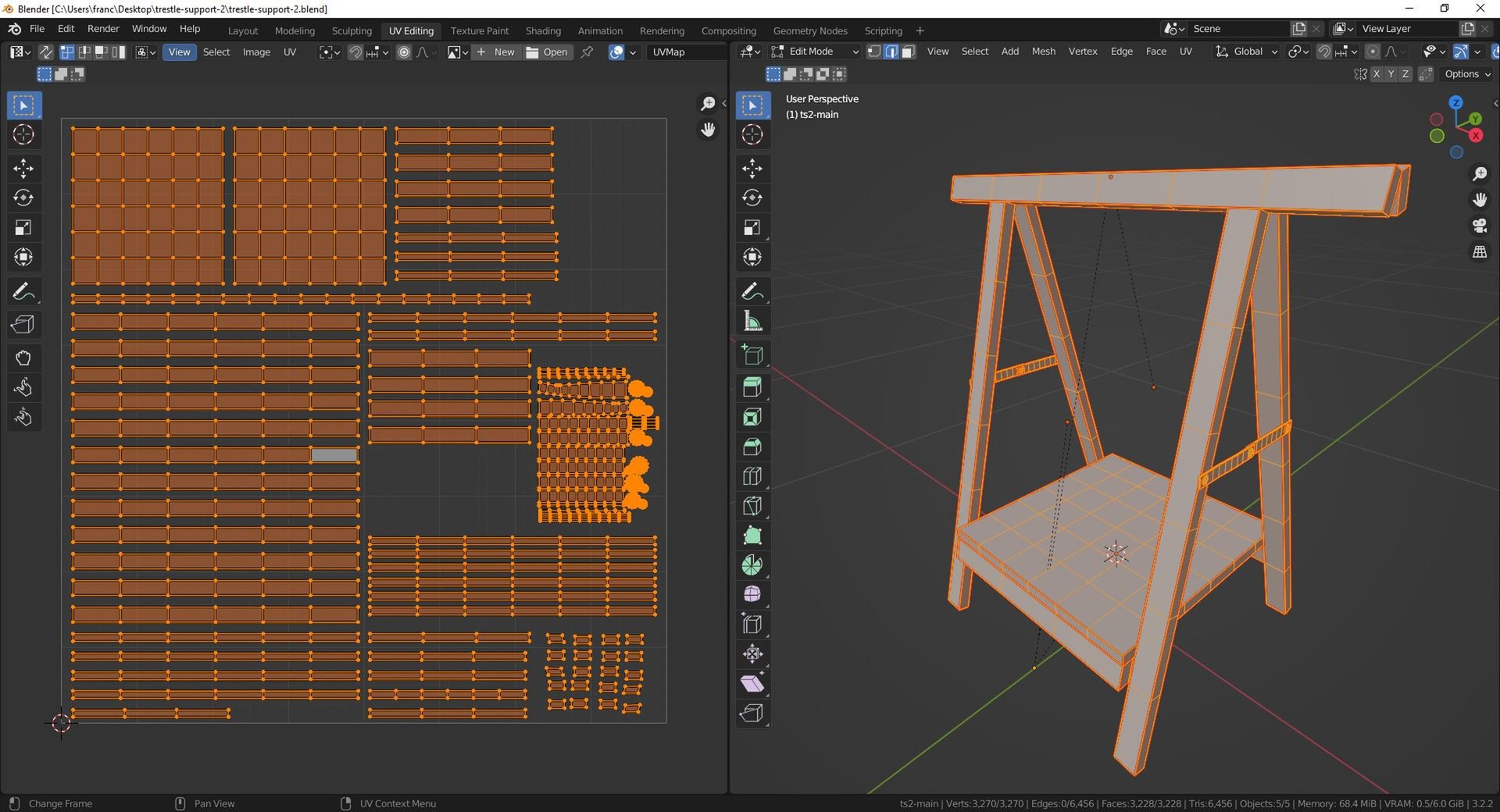 3D Trestle Support 2 - TurboSquid 1998982