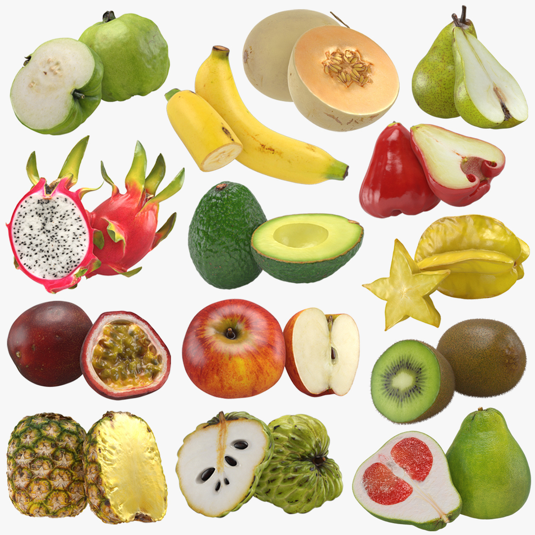 modelo 3d Fruta y Mitad Colección 2 - TurboSquid 1962068