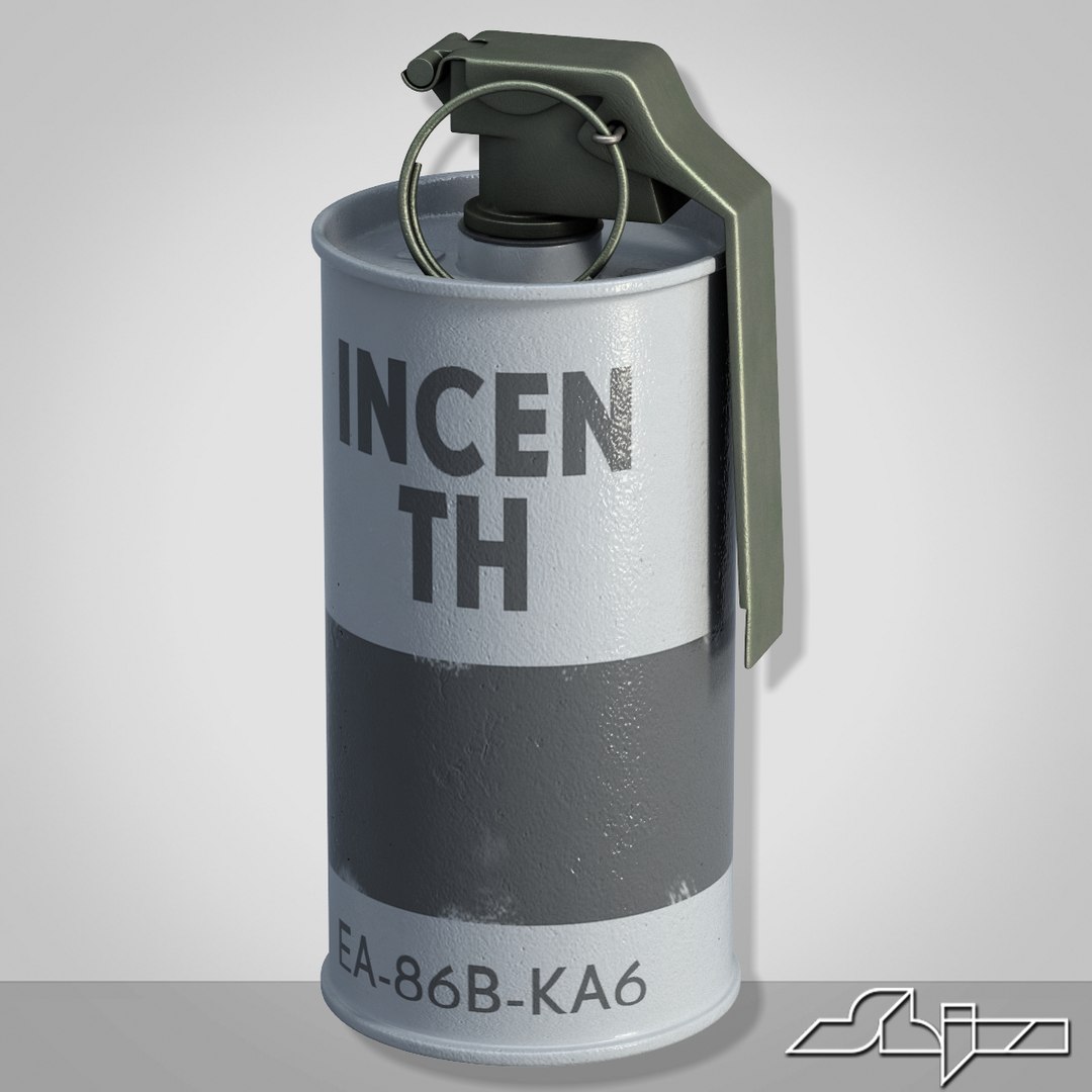 3d model grenade m18 gray explosive