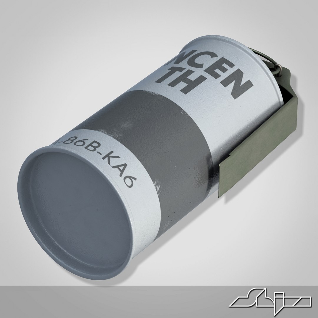 3d model grenade m18 gray explosive