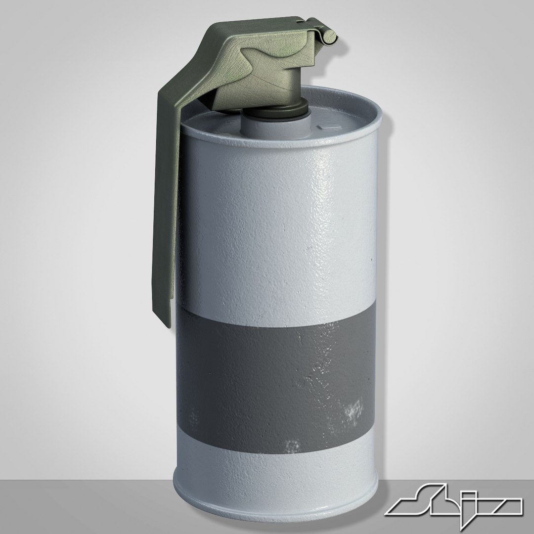 3d model grenade m18 gray explosive