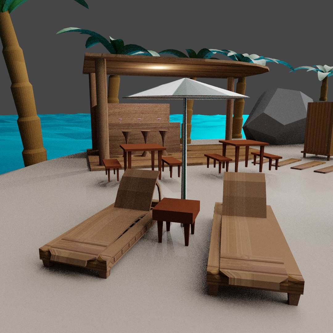 Luxury Beach Island 3D Model 3D Model - TurboSquid 2174101