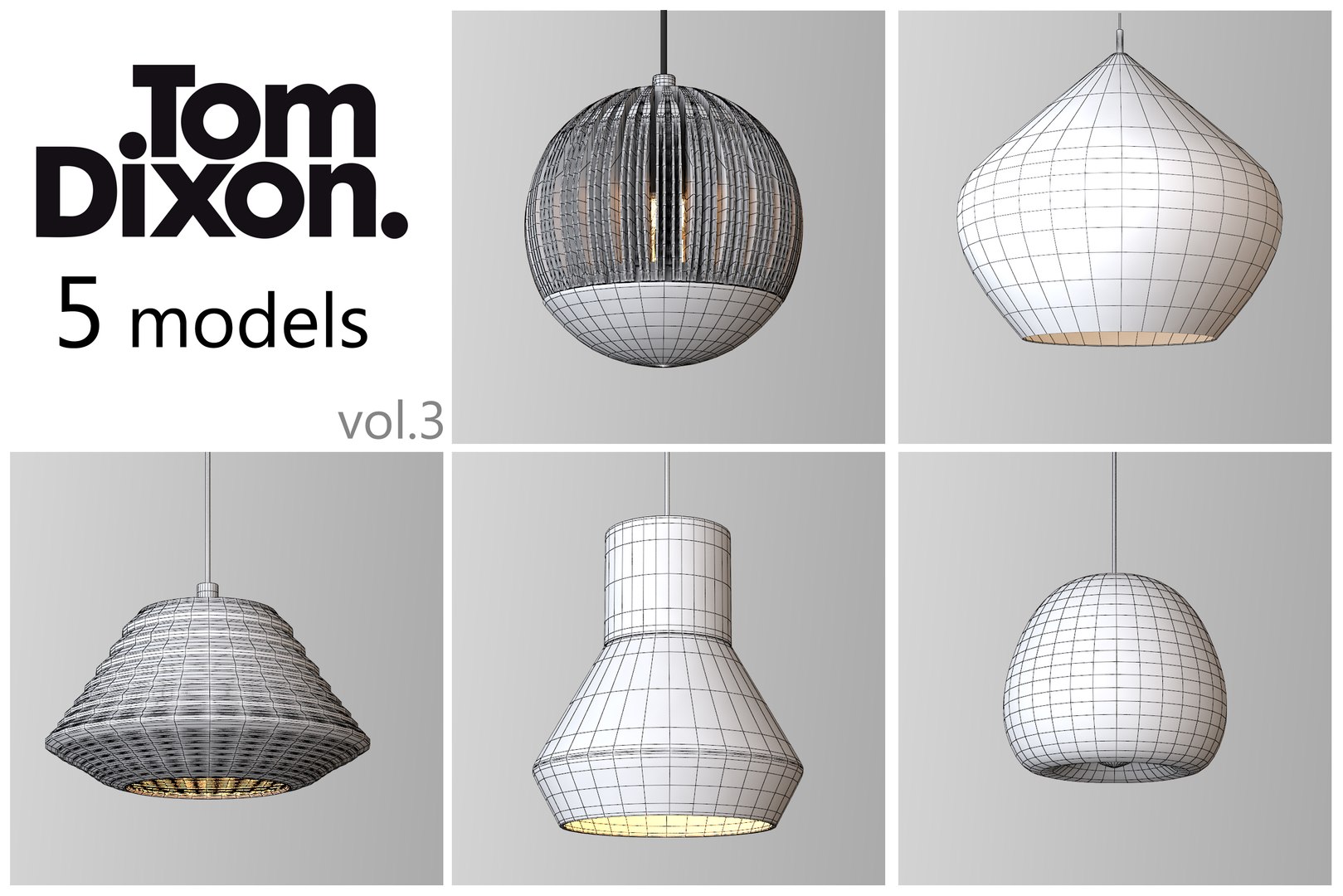 Tom Dixon Lighting Set 3d Model