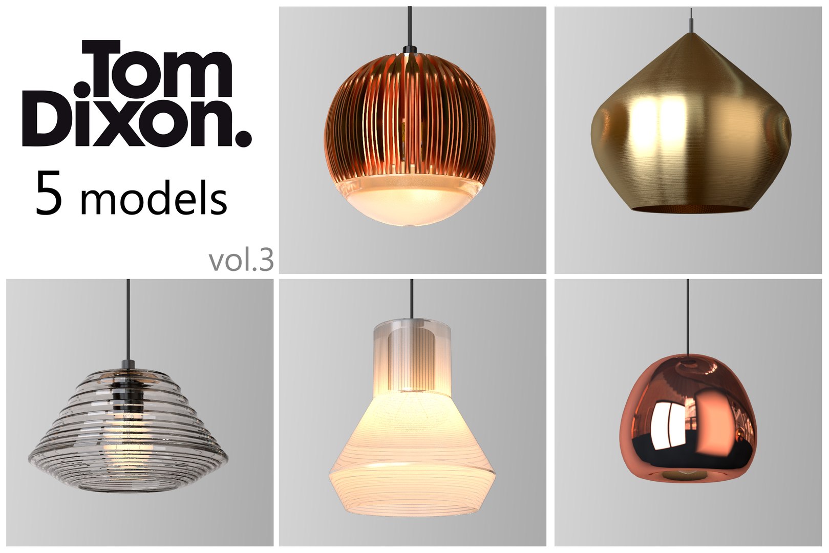 Tom Dixon Lighting Set 3d Model