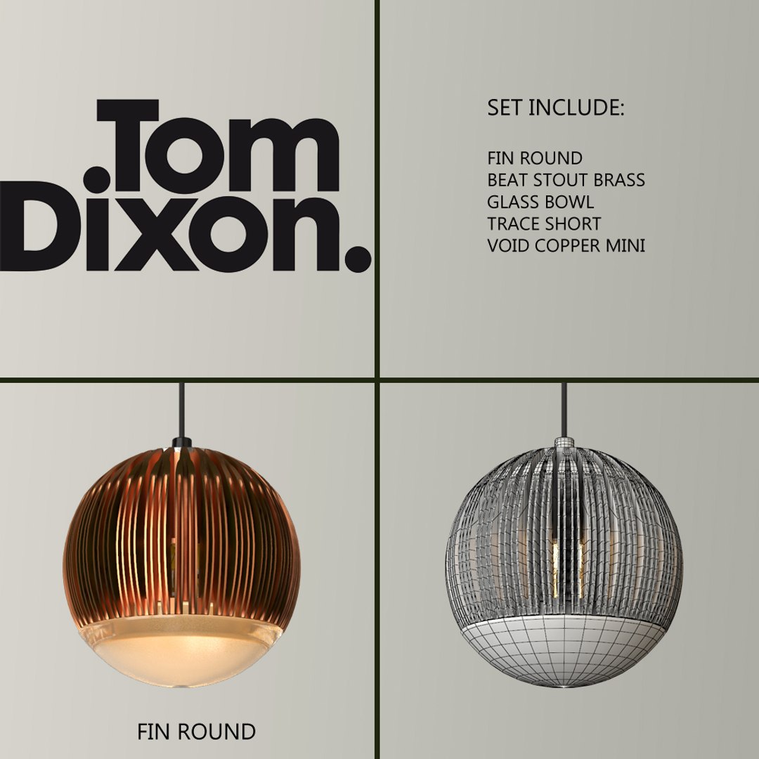 Tom Dixon Lighting Set 3d Model