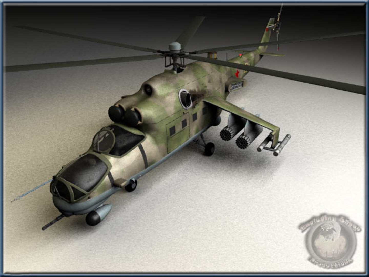 russian mi-24 hind 3d model