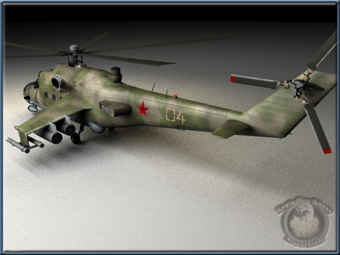 russian mi-24 hind 3d model