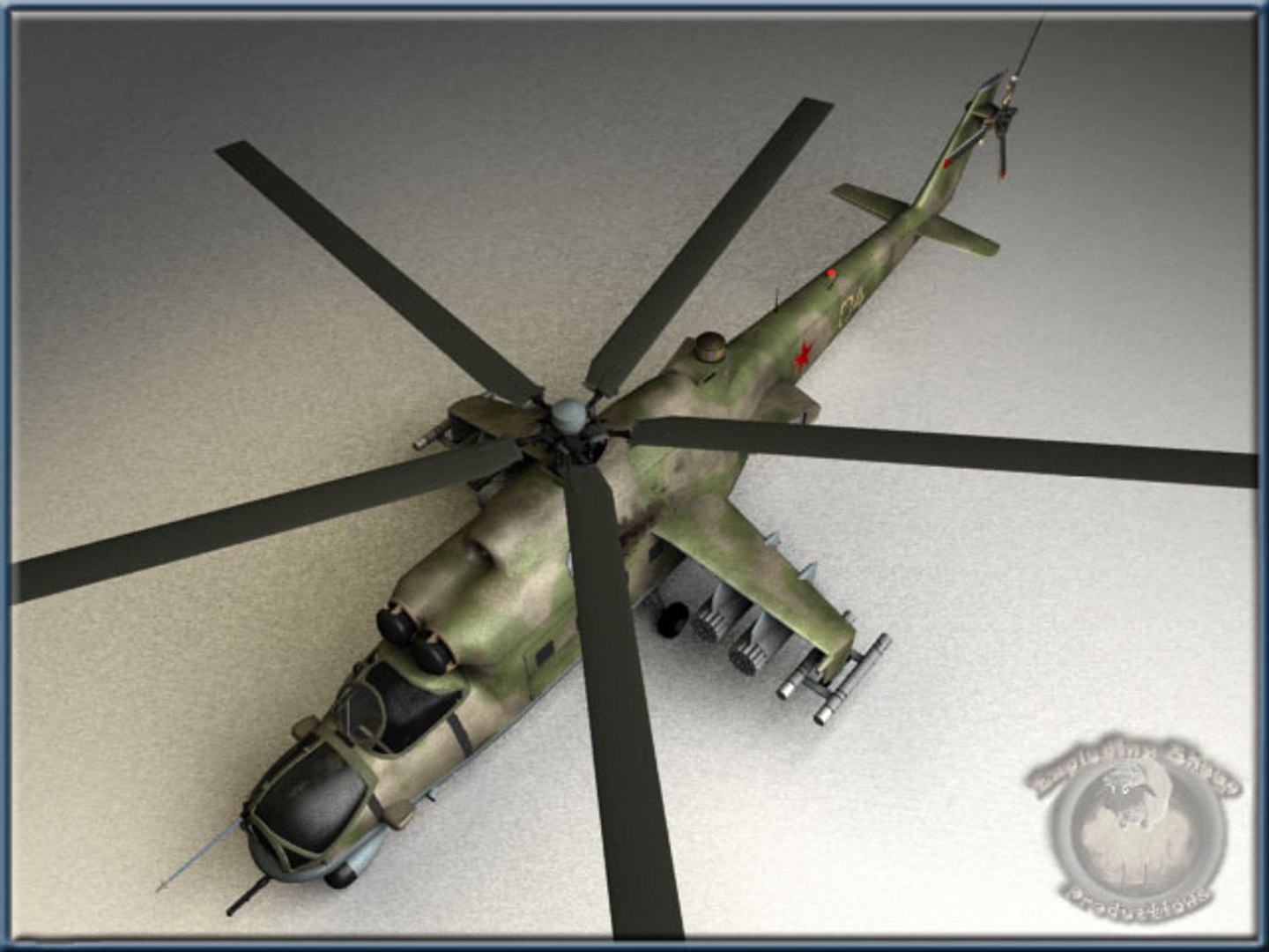 russian mi-24 hind 3d model