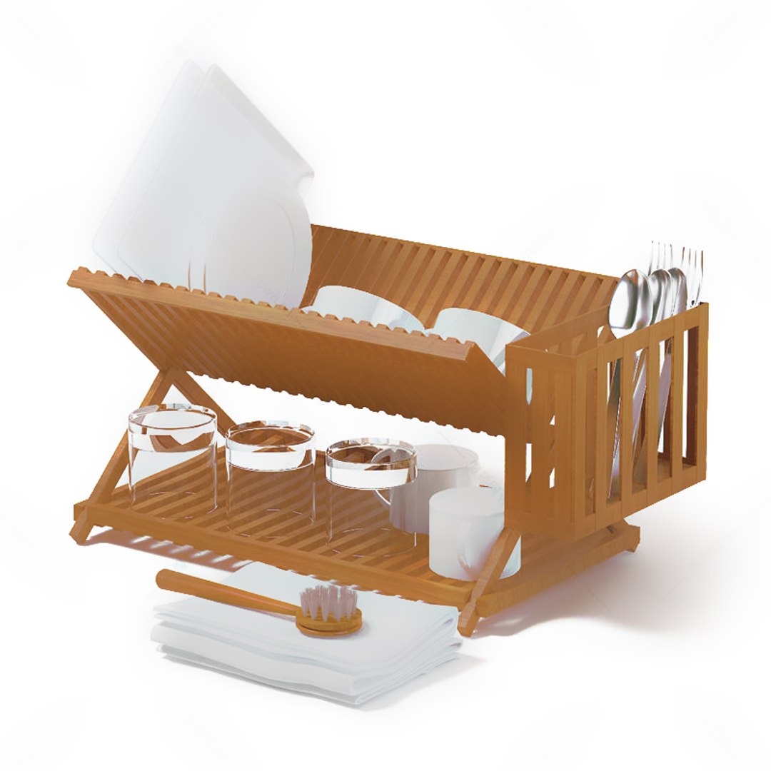 3D Dish Rack Model - TurboSquid 1794564