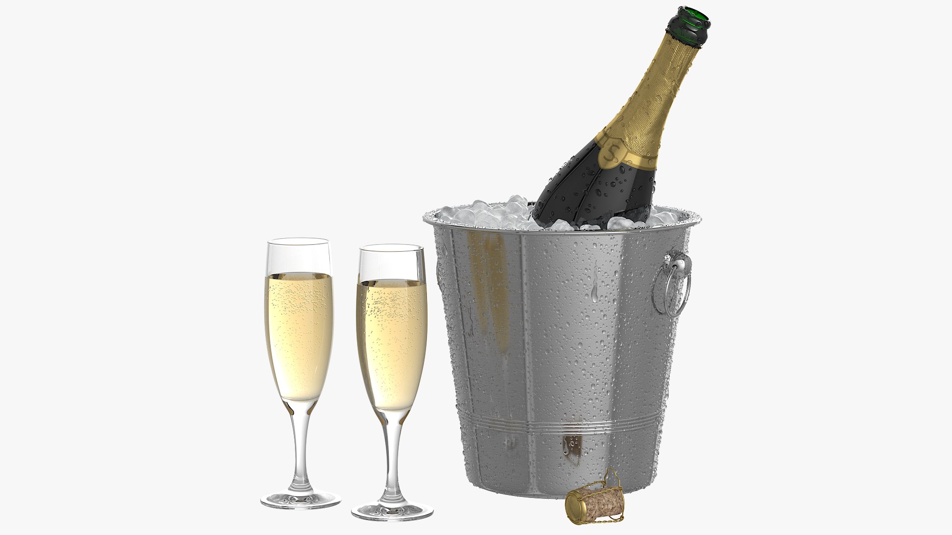 Champagne Bundle Collection 3D Model - TurboSquid 2384954
