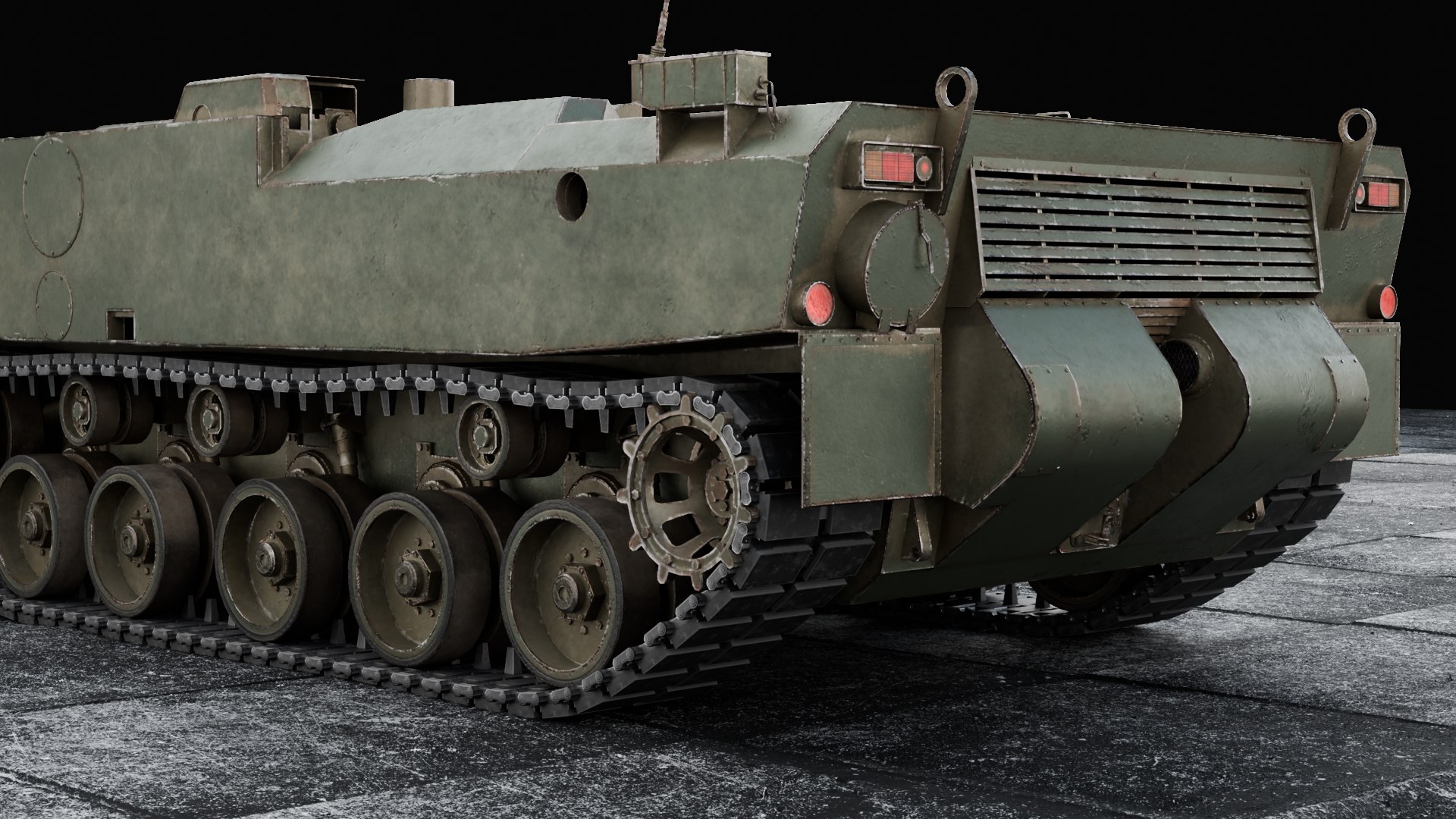 3D Tank Versuchstrager VT1-2 Leopard 3 Game-ready Low-poly Model ...