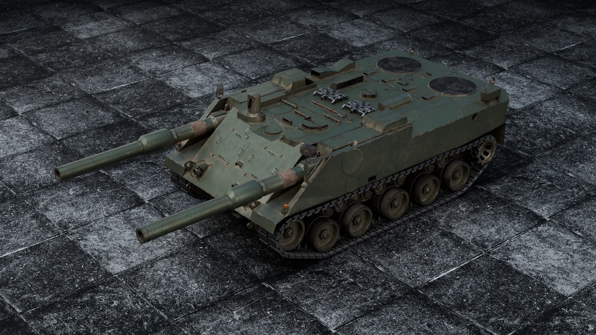 3D Tank Versuchstrager VT1-2 Leopard 3 Game-ready Low-poly Model ...