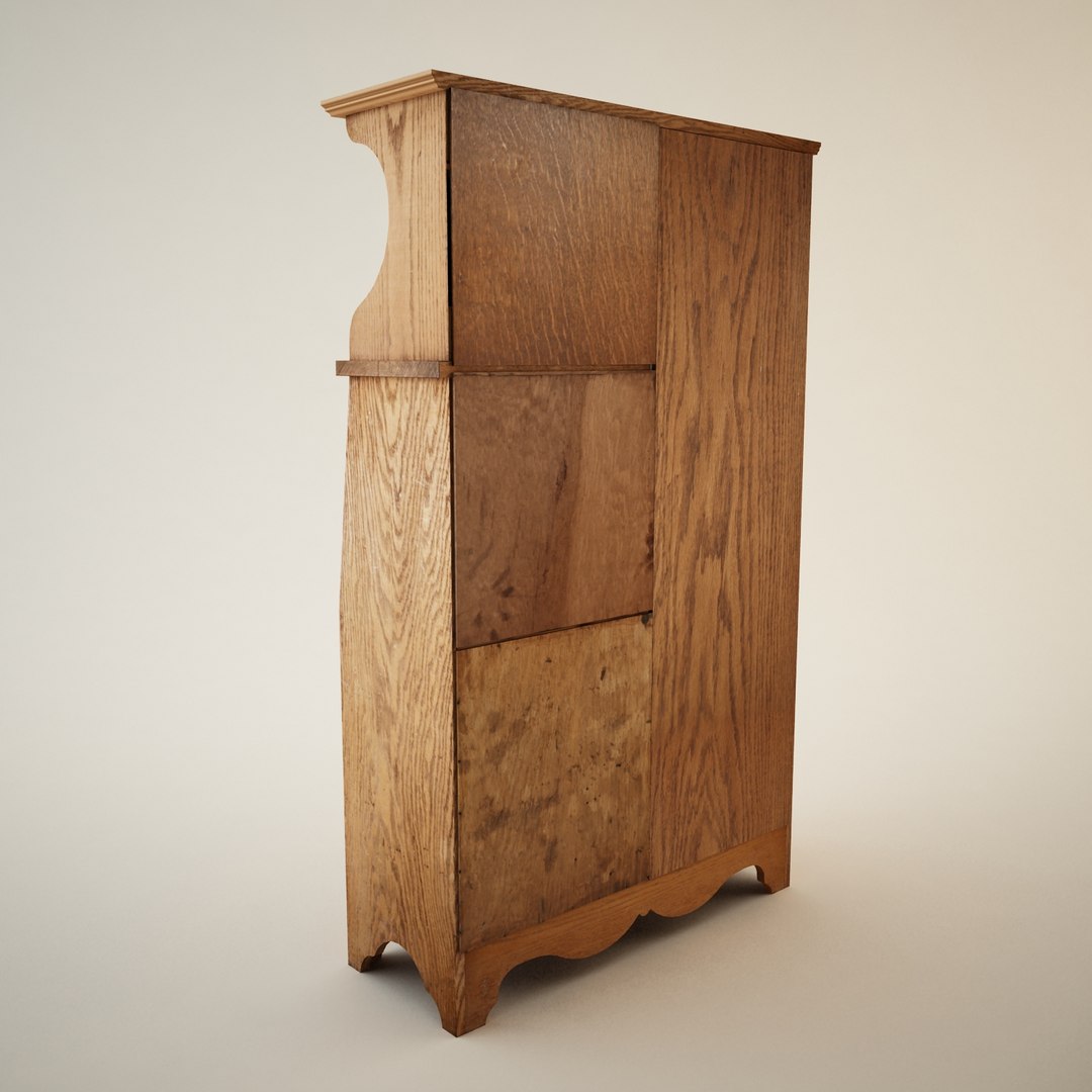 3d antique hutch model