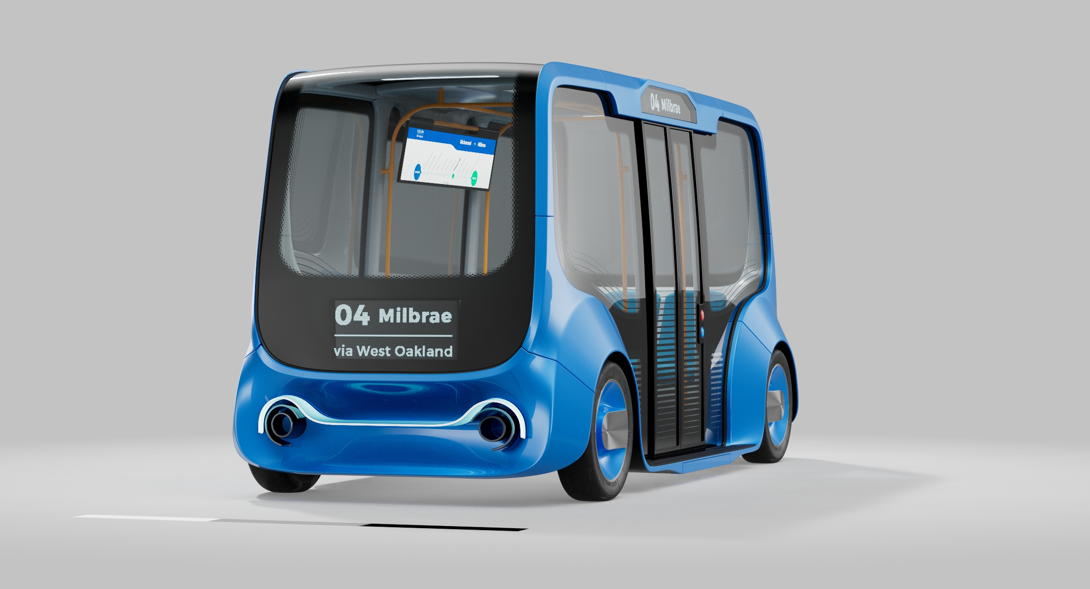 modelo 3d Minibús eléctrico autónomo - TurboSquid 1607551