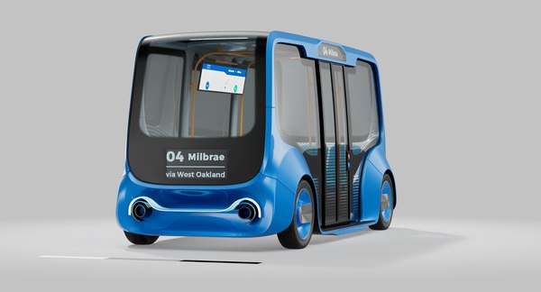 Autonomous electric minibus vehicle 3D model - TurboSquid 1607551
