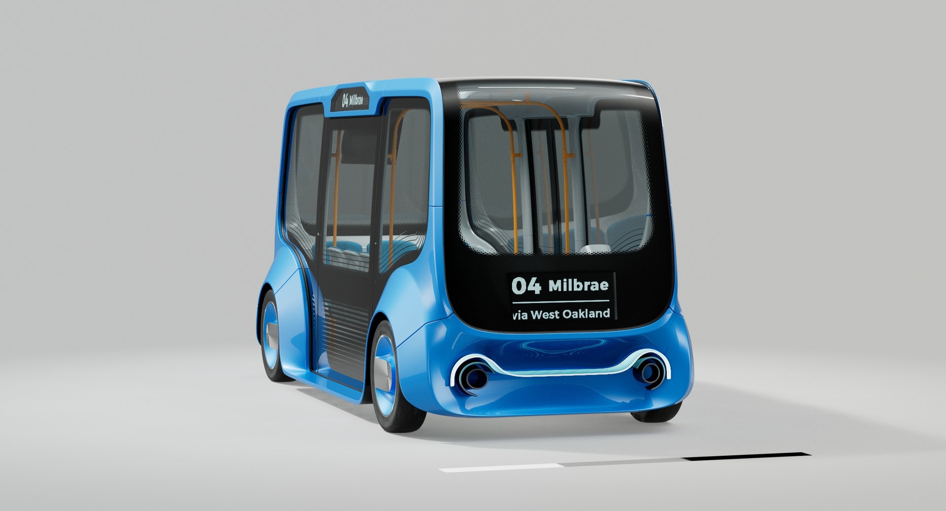 Autonomous electric minibus vehicle 3D model - TurboSquid 1607551