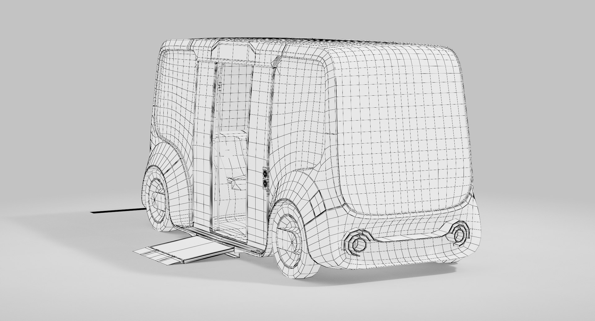 Autonomous electric minibus vehicle 3D model - TurboSquid 1607551