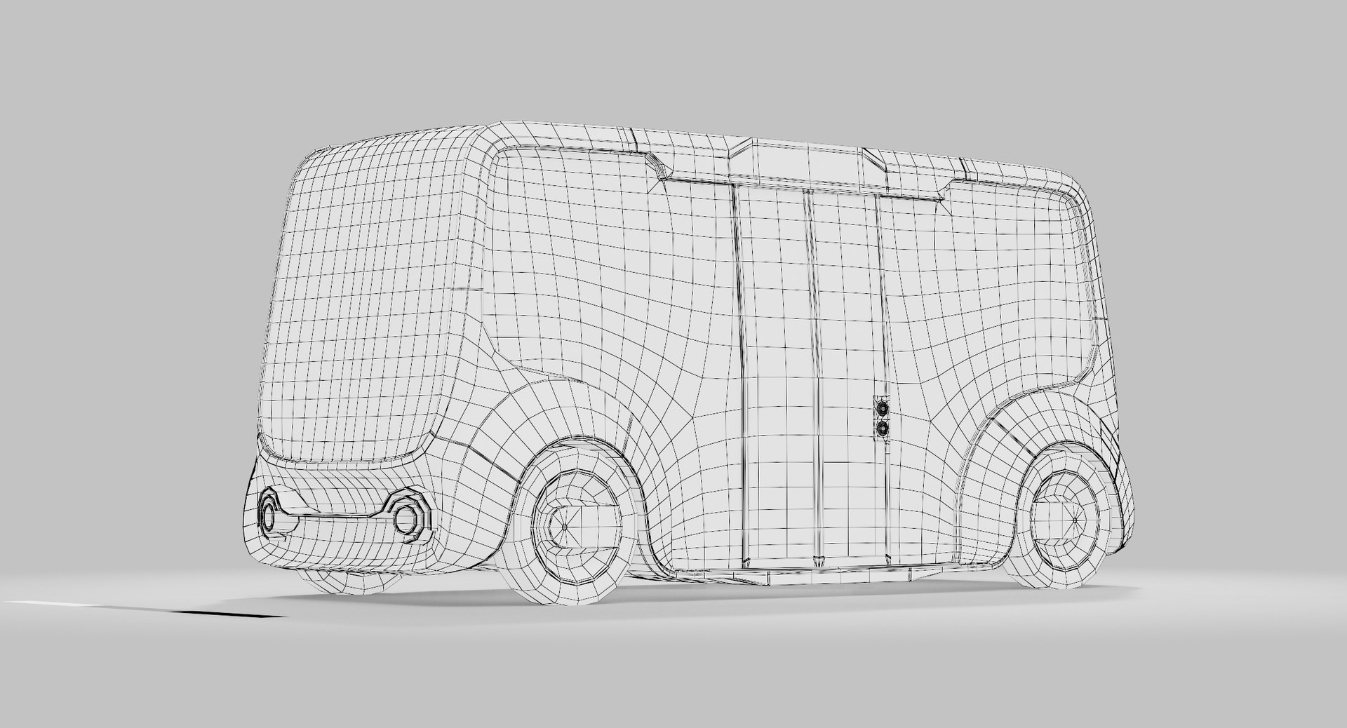 Autonomous electric minibus vehicle 3D model - TurboSquid 1607551