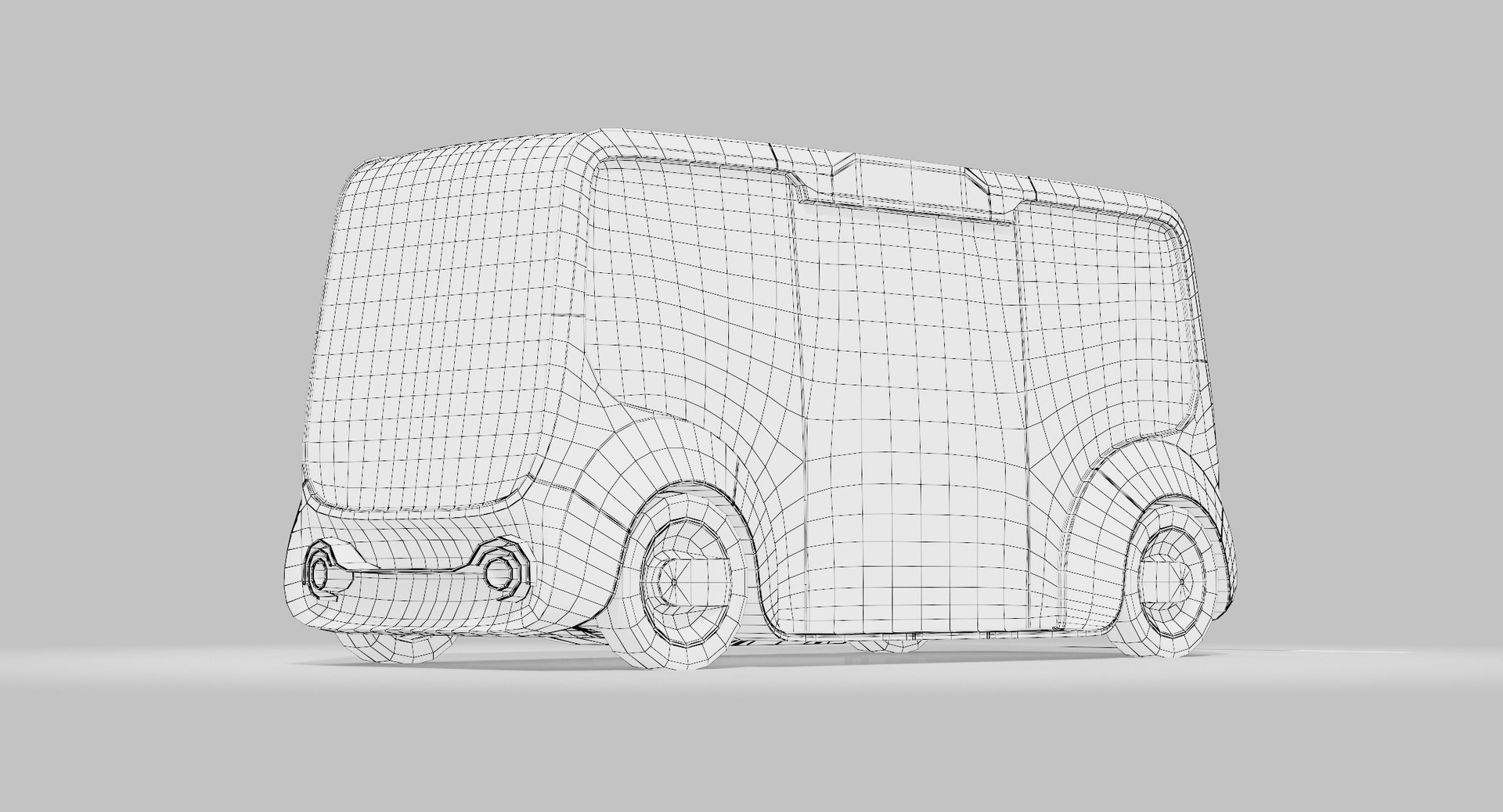 Autonomous electric minibus vehicle 3D model - TurboSquid 1607551
