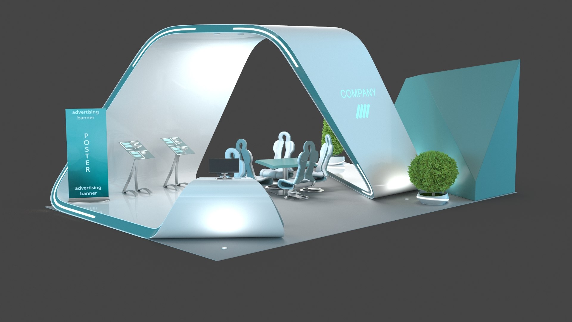 Exhibition Stand 3D model - TurboSquid 2047835