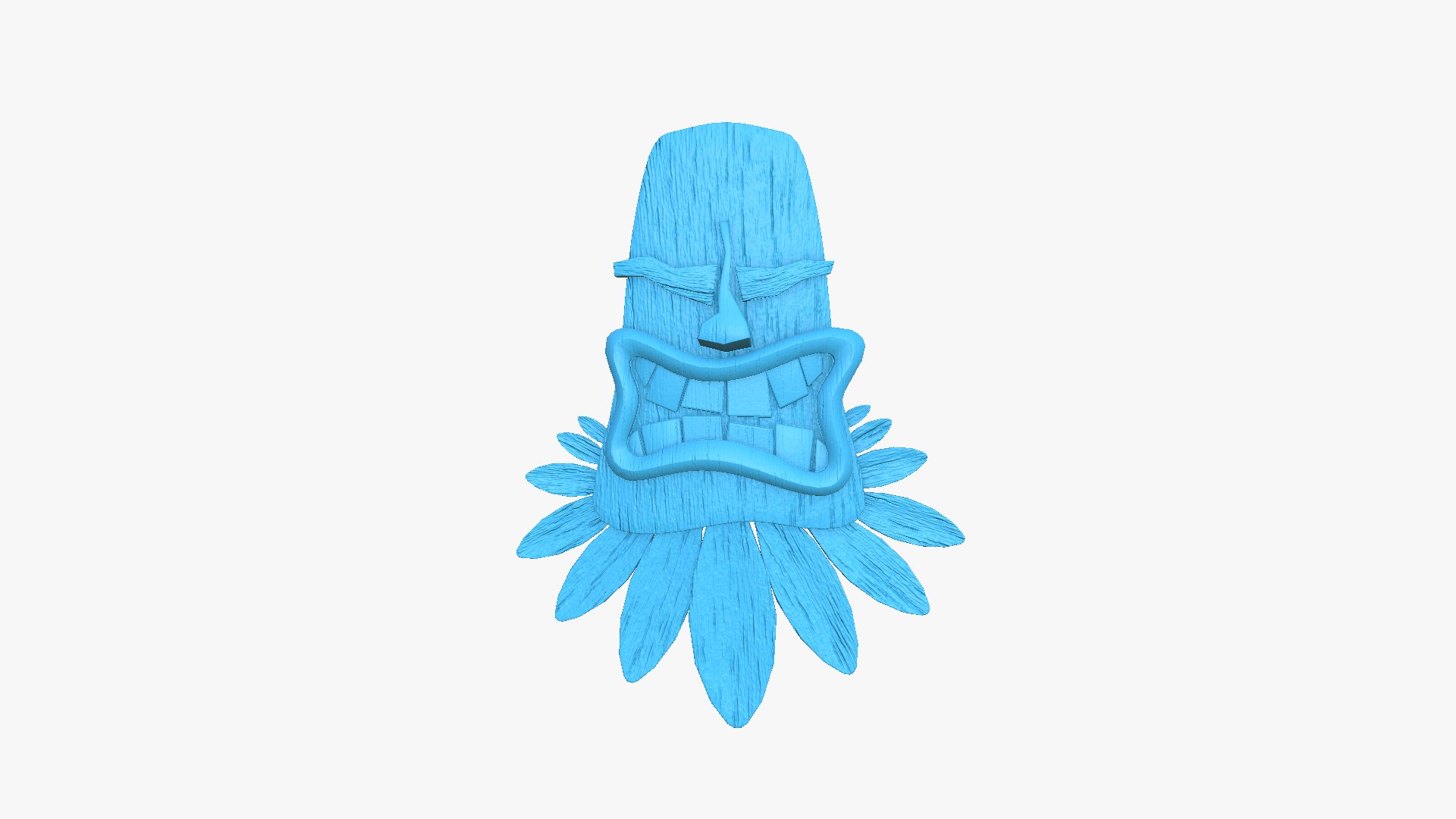 Tribal Mask H06 Purple Blue - Costume Character Design 3D Model ...